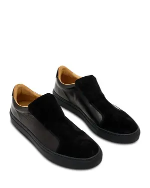 John Varvatos 315 Reed Laceless Low Top Sneaker - Black