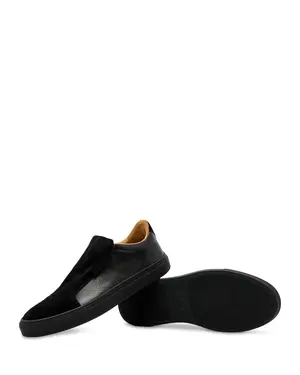 John Varvatos 315 Reed Laceless Low Top Sneaker - Black