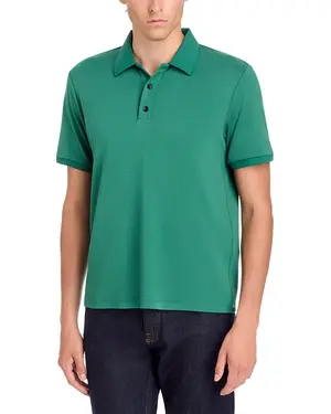 Rag & Bone Tech Pique Slim Polo Shirt - Fern