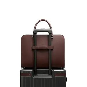 CARL FRIEDRIK Leather Smart Holder - Chocolate