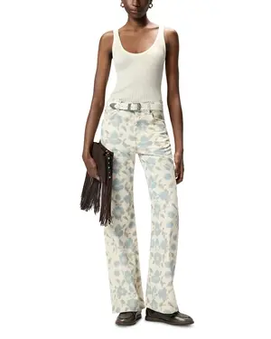 Pinko Wanda Wide-leg Floral Jeans - Ce