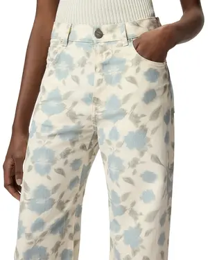 Pinko Wanda Wide-leg Floral Jeans - Ce