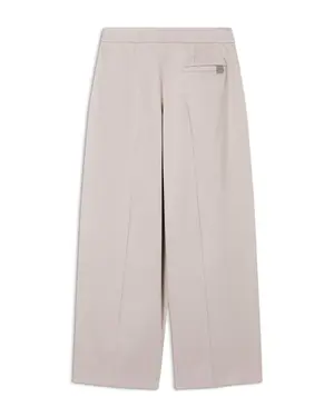 Emporio Armani Wide Leg Pleated Pants - Solid Light