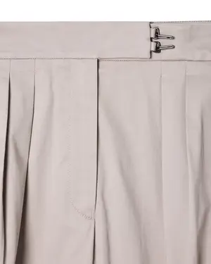 Emporio Armani Wide Leg Pleated Pants - Solid Light
