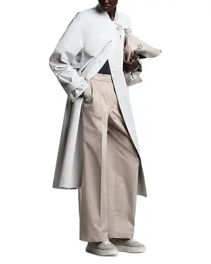 Emporio Armani Wide Leg Pleated Pants - Solid Light