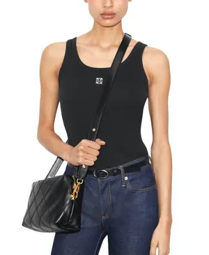 Tory Burch Fleming Soft Leather Crossbody - Black