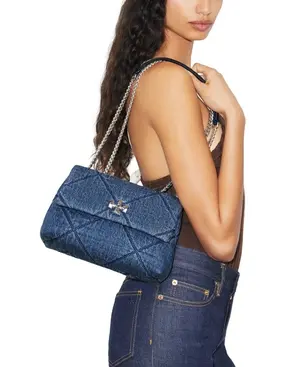 Tory Burch Kira Small Quilted Shoulder Bag - Blue