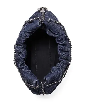 Tory Burch Fleming Mini Soft Denim Hobo Bag - Blue