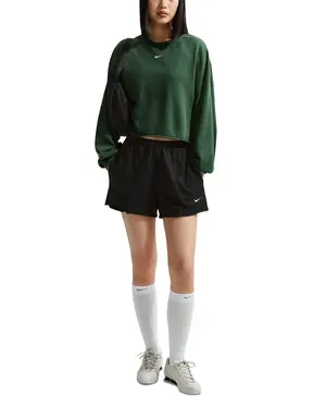 Nike Mid Rise French Terry Shorts - Black/sail