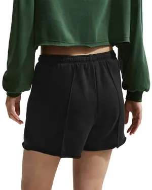 Nike Mid Rise French Terry Shorts - Black/sail