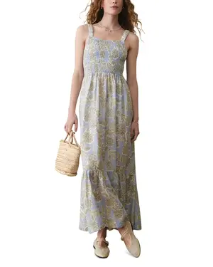Marine Layer Selene Maxi Dress - Blue Print