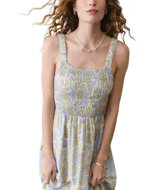 Marine Layer Selene Maxi Dress - Blue Print