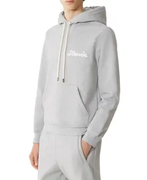 LANVIN Ribbon Logo Hoodie - Heather Grey