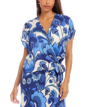 Karen Kane Blouson Wrap Tie Top