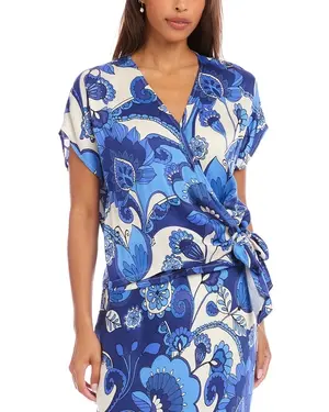 Karen Kane Blouson Wrap Tie Top