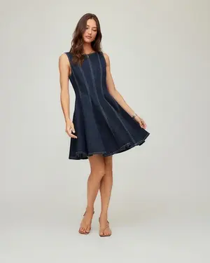 Fifteen Twenty Darla Contrast Stitch Denim Dress
