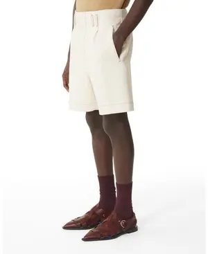 LANVIN Relaxed High-waisted Denim Shorts - White.