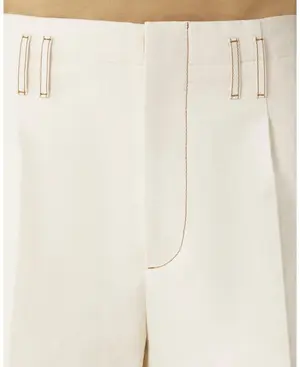LANVIN Relaxed High-waisted Denim Shorts - White.