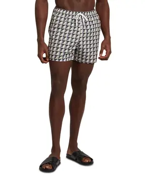 Ted Baker London Belaire Tile Geo Printed Swim Short