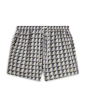 Ted Baker London Belaire Tile Geo Printed Swim Short