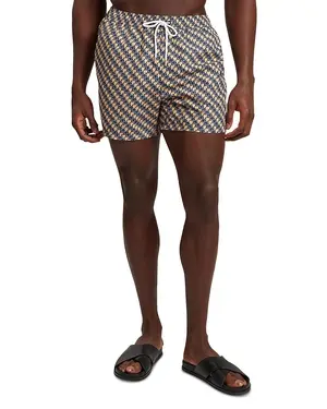Ted Baker London Geo Print Swim Short - Orange