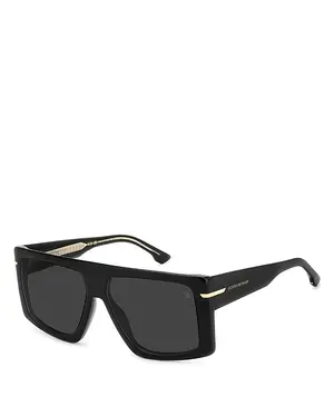 Victoria Beckham Rectangular Flat Top Sunglasses - Black