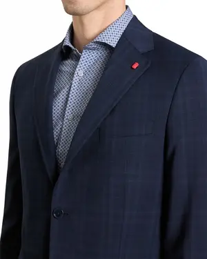 Ted Baker London Wright Plaid Modern Fit Suit Jacket - Navy