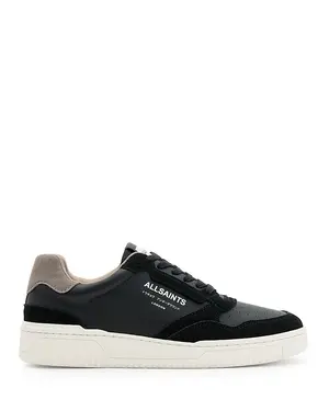ALLSAINTS Regan Lace Up Low Top Sneakers - Black/grey