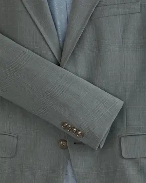 Ted Baker London Plaid Modern Fit Suit Jacket - Green