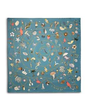 Echo Charmed Series Silk Scarf - Blue Shadow
