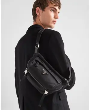 Prada Re-nylon And Saffiano Leather Shoulder Bag