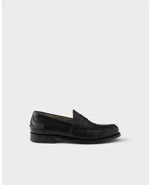Prada Leather Loafers - Black
