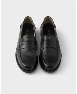 Prada Leather Loafers - Black