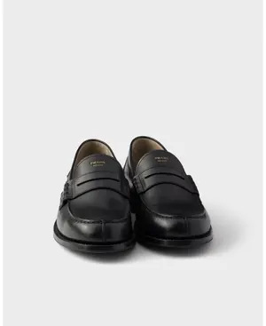 Prada Leather Loafers - Black
