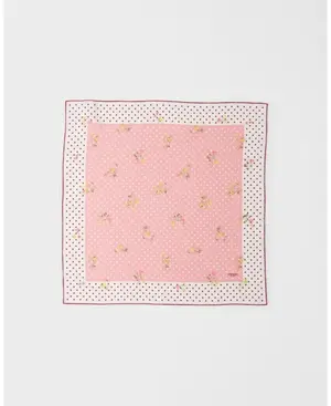 Prada Printed Silk Twill Scarf, 55 X 55 Cm - Pink/sand