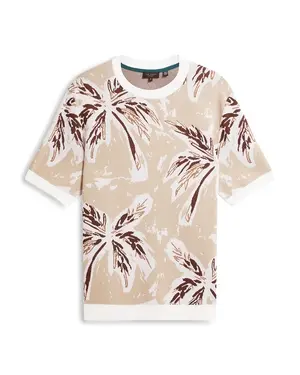Ted Baker London Knit Leaf Print T-shirt