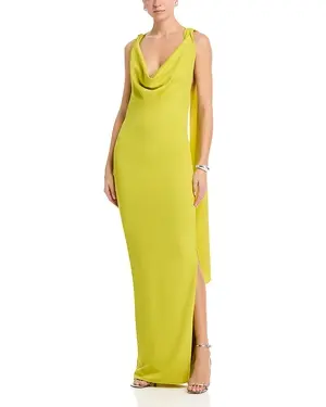 Black Halo Gathered Evening Dresses