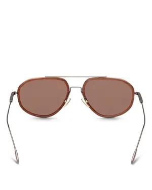 Zegna Navigator 56mm Sunglasses