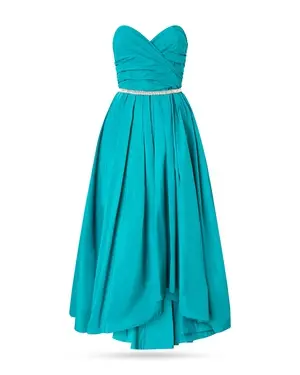 Pinko Dattero Taffeta Strapless Gown - V