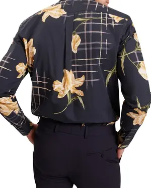 Ted Baker London Quorik Printed Long Sleeve Button Front Shirt