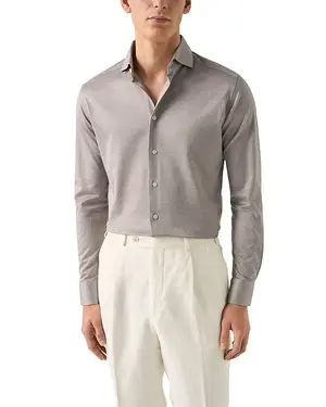 Eton Slim Fit Dress Shirt - Medium Brown