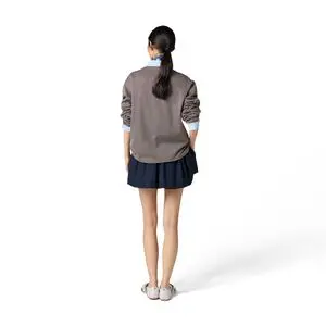 Miu Miu Poplin Miniskirt - Navy