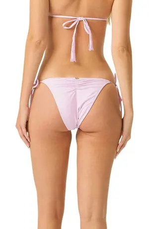 PQ SWIM Side Tie Teeny Bikini Bottoms - Rose