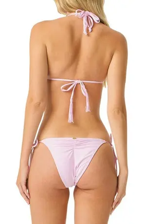 PQ SWIM Side Tie Teeny Bikini Bottoms - Rose