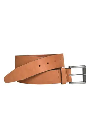 Johnston & Murphy Nubuck Leather Belt - Tan