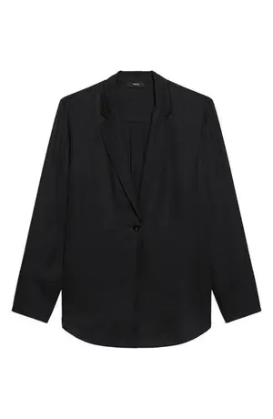 Theory Washed Twill One-button Blazer Shirt