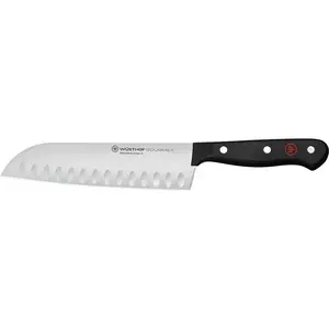 WUSTHOF Gourmet 7-inch Hollow Edge Santoku - Black