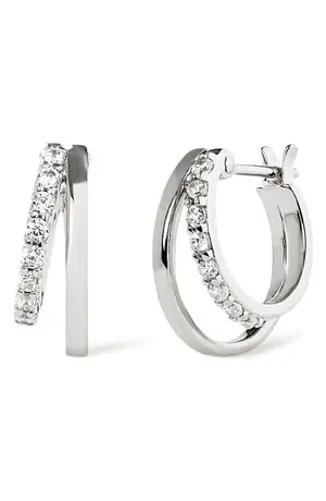 ANA LUISA Double Hoop Earrings - Silver