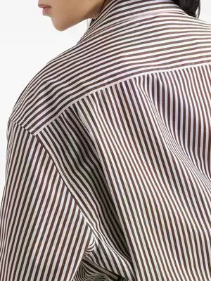 Dolce & Gabbana Striped Poplin Shirt - Brown
