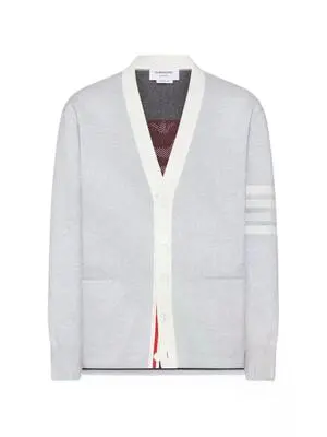 Thom Browne 4-bar Intarsia Knit Cardigan